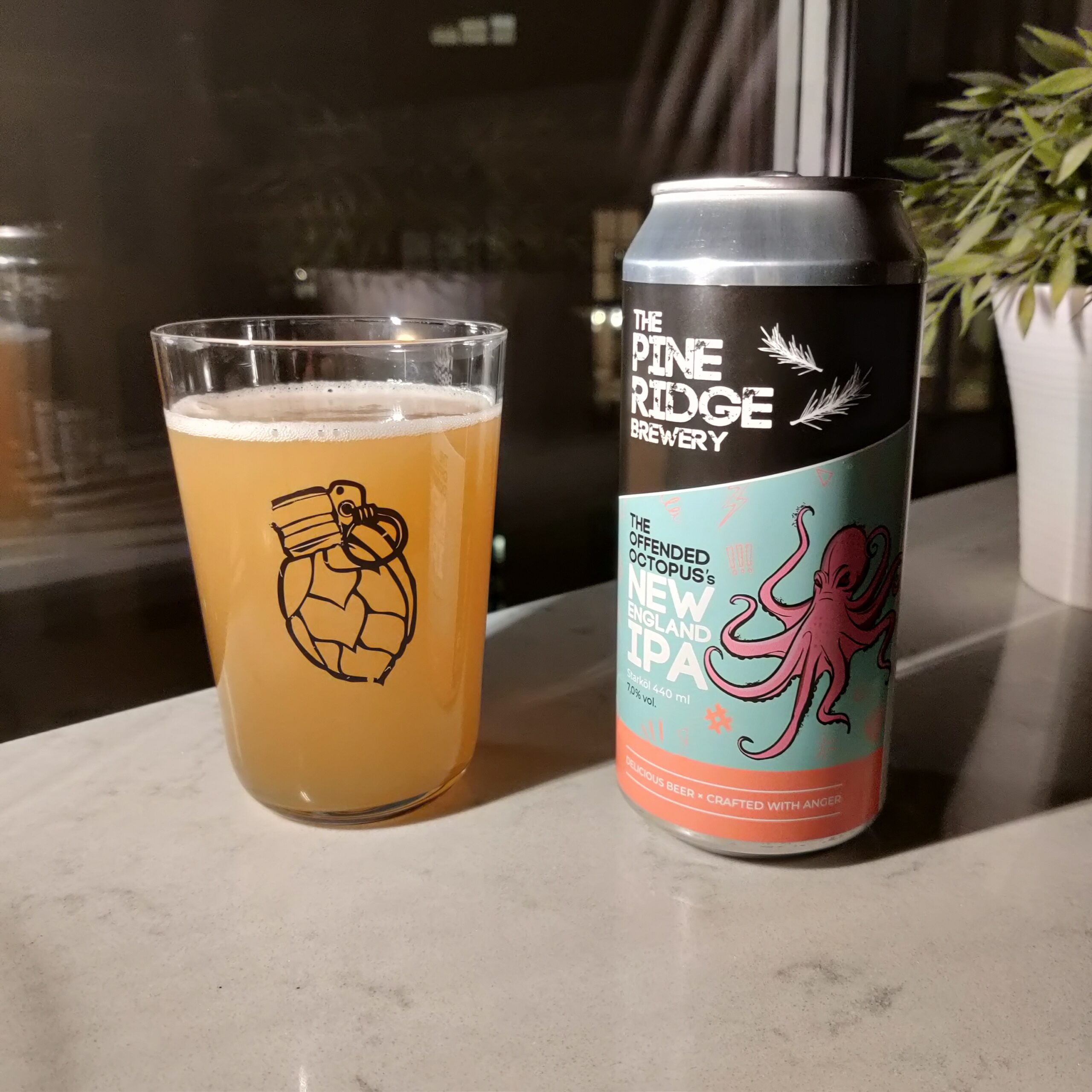 The Offended Octopus's New England IPA - The Pine Ridge Brewery